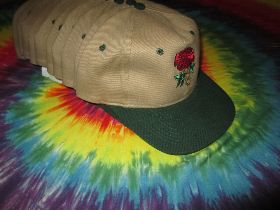 10-GRATEFUL DEAD 1995 EMBROIDERED RED ROSES BASEBALL TRUCKER SNAP BACK ...