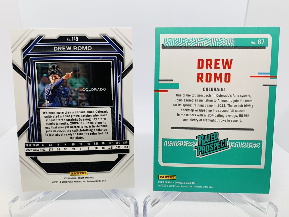 Drew Romo 2023 Panini Prizm Baseball #149 | 2023 Rated Rookie #87 ...