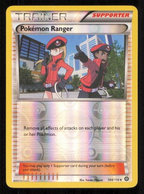 POKEMON RANGER 104/114 POKEMON CARD ENGLISH XY STEAM SIEGE TRAINER ...