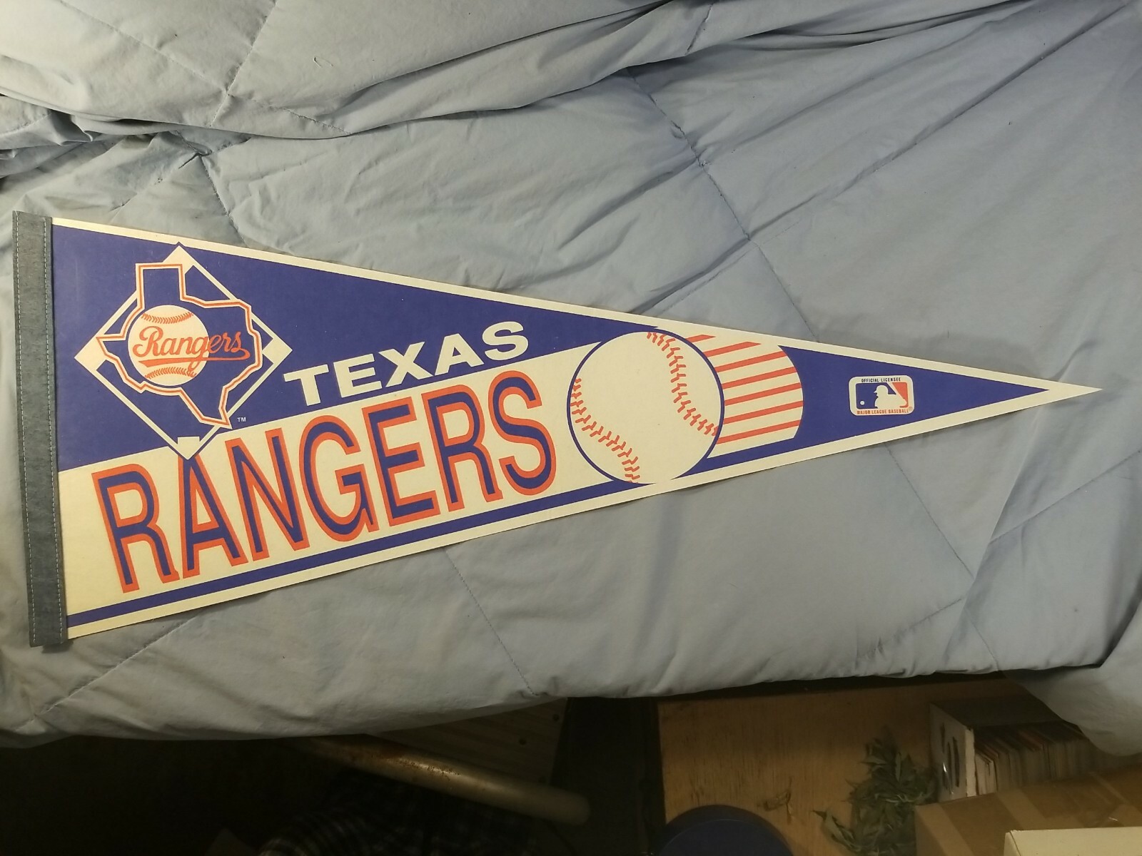 Vtg 1980s TEXAS RANGERS Full Sized 30" Felt Pennant - Very Good ...