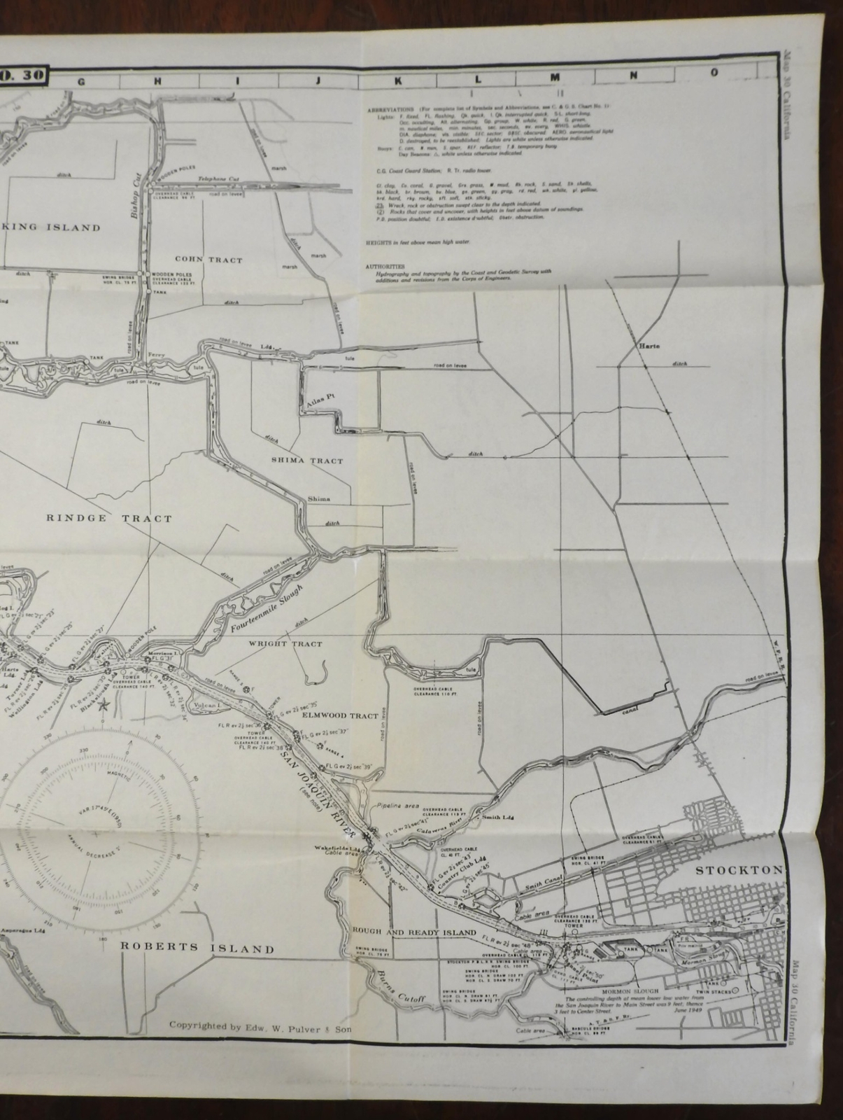 Stockton Mormon Slough California 1945-50 U.S. Geological Survey ...
