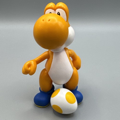 Super Mario Orange Yoshi with Egg Figure Jakks Pacific Mario Brothers ...