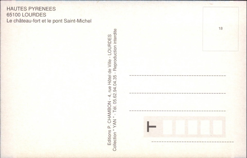 Lourdes Castle Lourdes Hautes Pyrenees France vintage postcard n548 | eBay