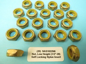 (20) 1/2”-20 National Aerospace NAS1022N8 Low Height Self Locking Nut ...