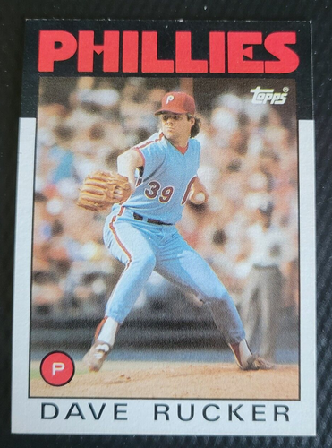 1986 Topps TCG Pitcher DAVE RUCKER Philadelphia Phillies MLB Baseball ...