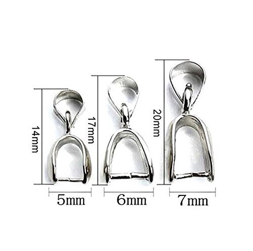 50 Pcs Copper Pinch Clip Clasp Bails Dangle Metal DIY Jewelry 6 x 17mm ...