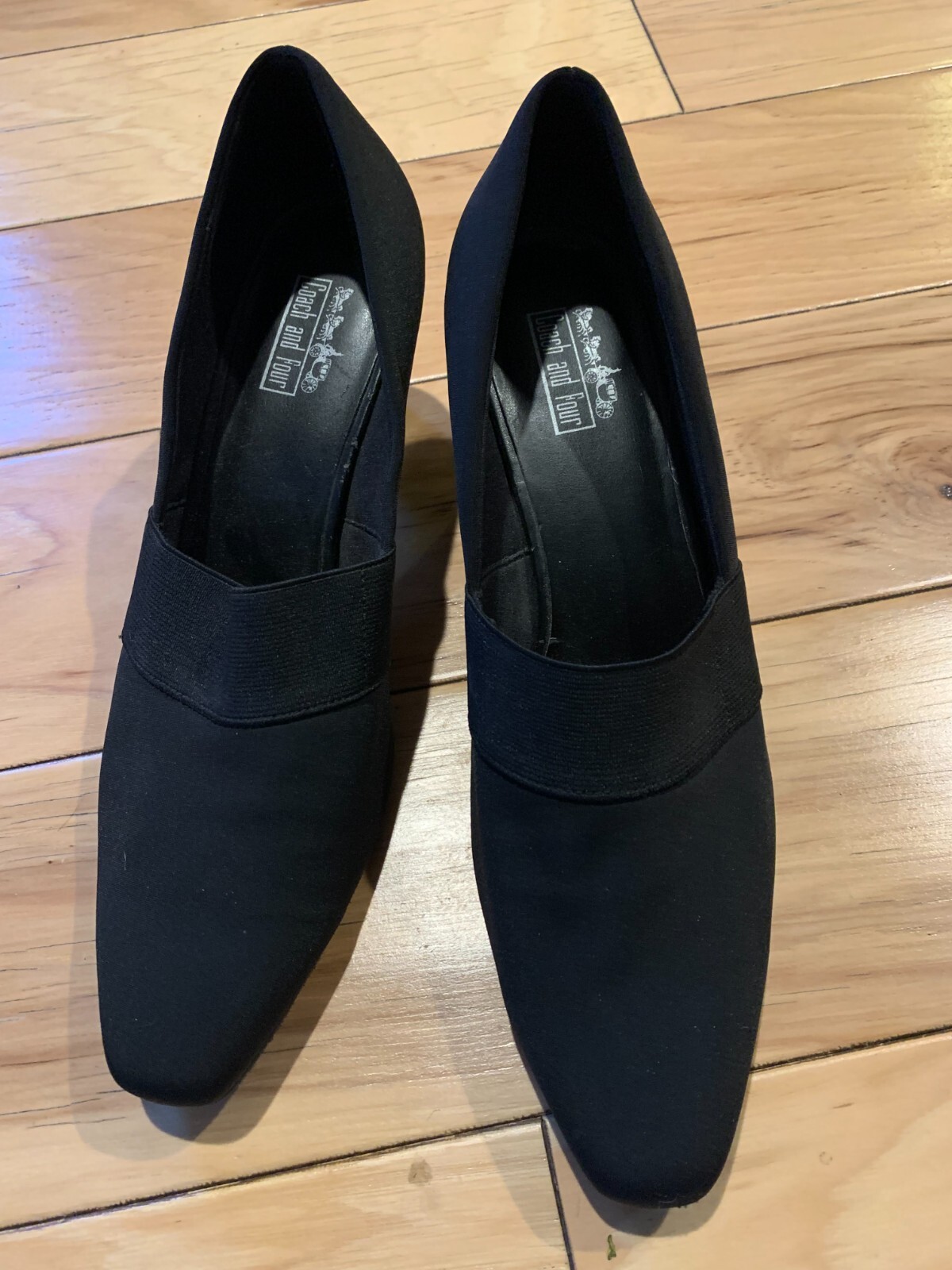Coach and Four Black fabric 2.5" heels Savory size 10… - Gem