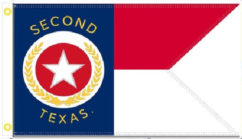 3X5 SECOND TEXAS CAVALRY GUIDON FLAG BANNER SWALLOW TAIL 100D W ...