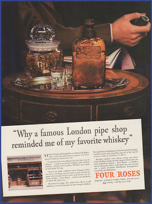 Original 1938 FOUR ROSES Whiskey Liquor Alcohol Ephemera 30's Print Ad ...