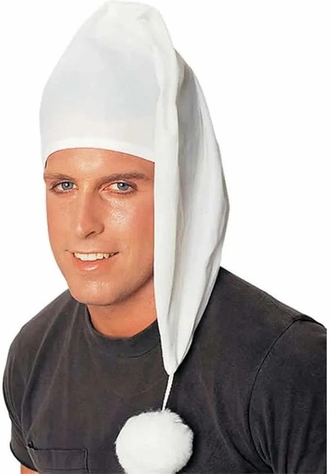 old-time night stocking cap white nightcap - Christmas Ebenezer Scrooge ...