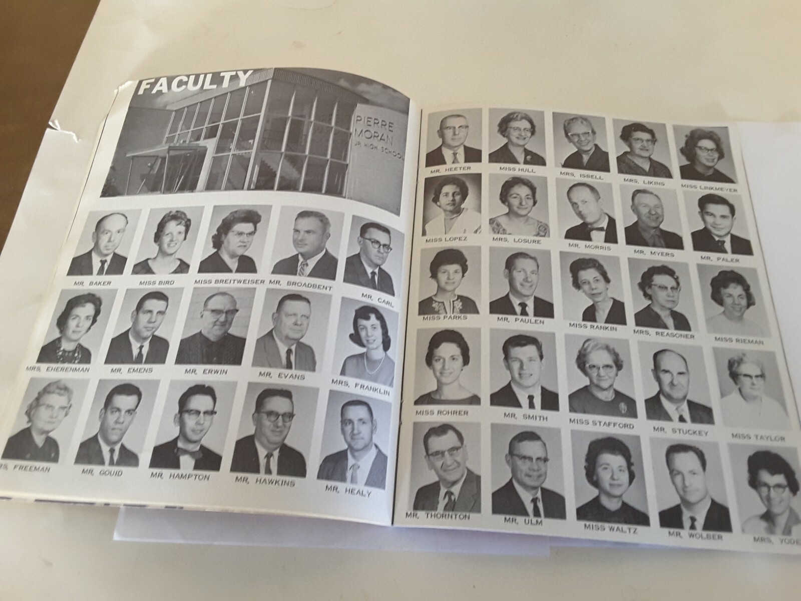 Pierre Moran Jr. High School Elkhart Indiana 1962 - 1963 BLUE & GOLD ...