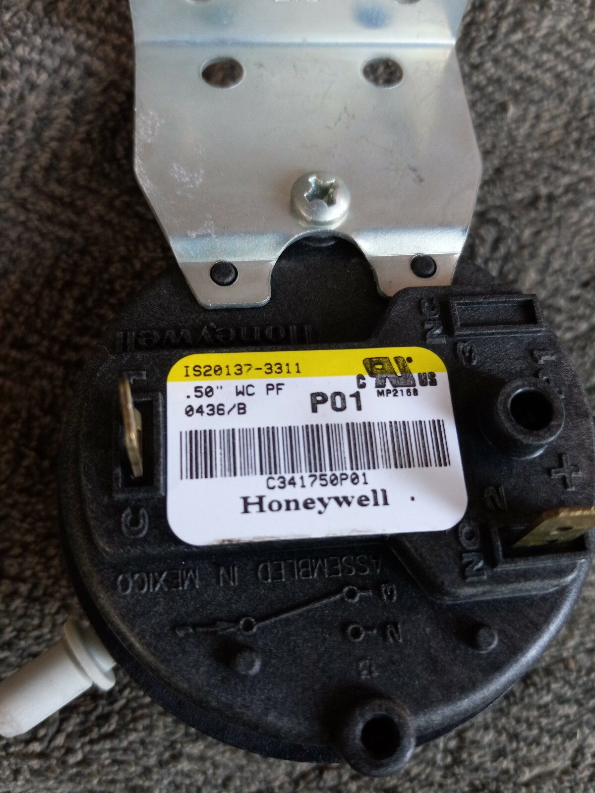 Honeywell C341750P01 Furnace Air Pressure Switch Is20137-3311 for sale ...