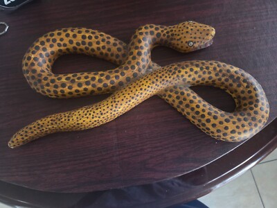 Antique Southern Folk Art Snake, Wood and Plaster | eBay