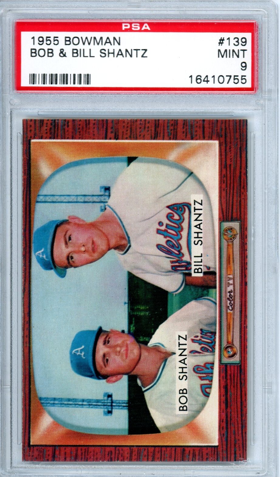 1955 Bowman Billy & Bobby Shantz 139 PSA 9 A's | eBay