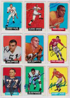 SIGNED STEW BARBER AUTOGRAPHED 1964 TOPPS FOOTBALL CARD BUFFALO BILLS ...