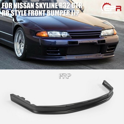 RB Style FRP Fiber Unpainted For Nissan R32 GTR Front Bumper Lip ...