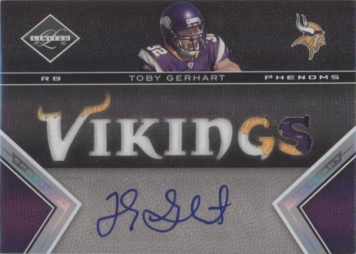 2010 Panini Limited - Phenoms Toby Gerhart #217 Spotlight Silver /25 ...