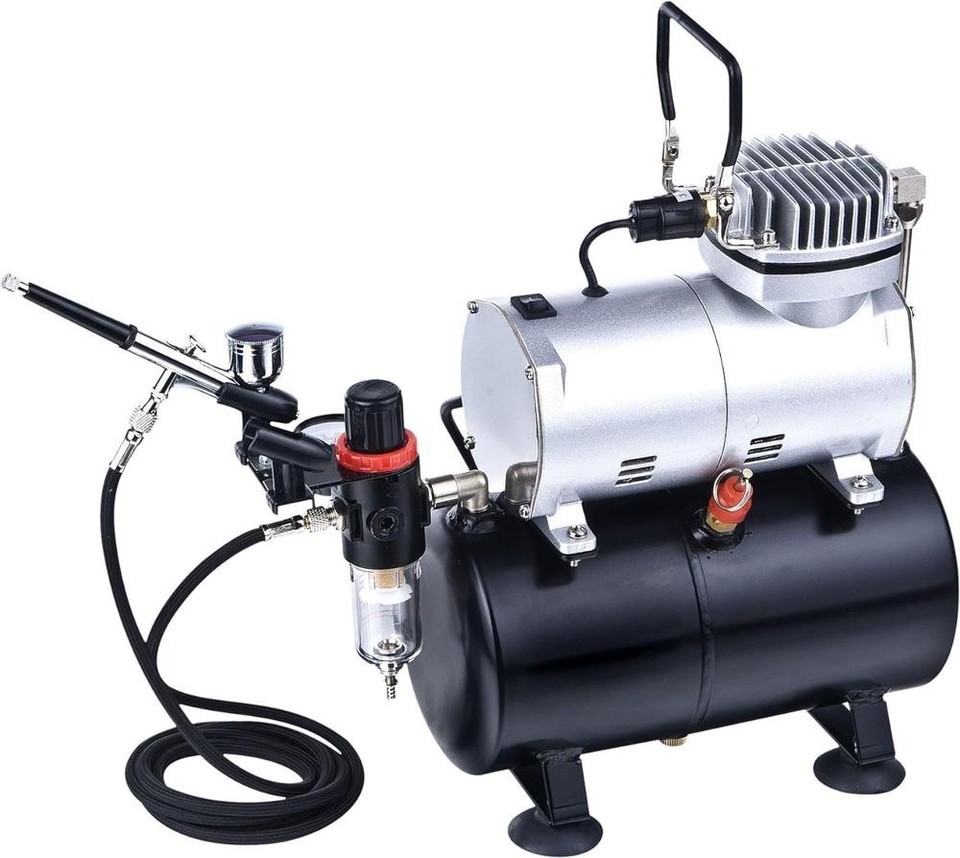 Complete Professional Airbrush Compressor kit Multi-Purpose Airbrushing ...