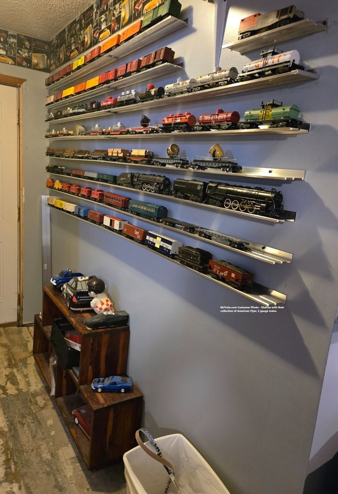S Scale Model Train Display Shelves | Set of 5 | 48 Inch x 3 Inch | eBay