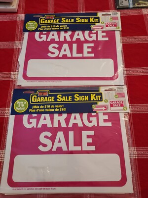 Hy-Ko Signs Garage Sale Kit KIT-13 Plastic Signs Arrows & More 2Packs ...