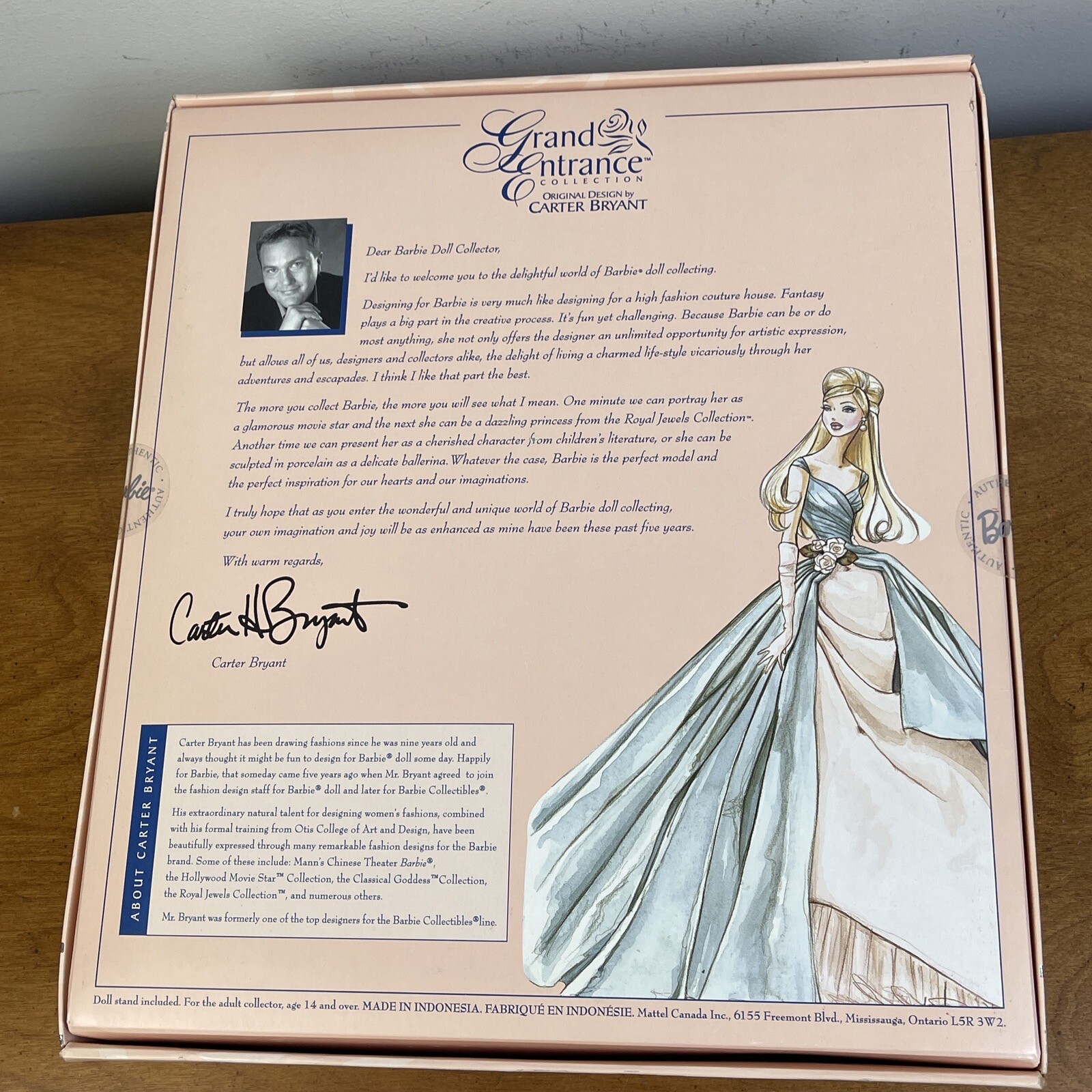 Mattel+Carter+Bryant+Grand+Entrance+2000+Collector+Edition+Barbie+Doll+ ...