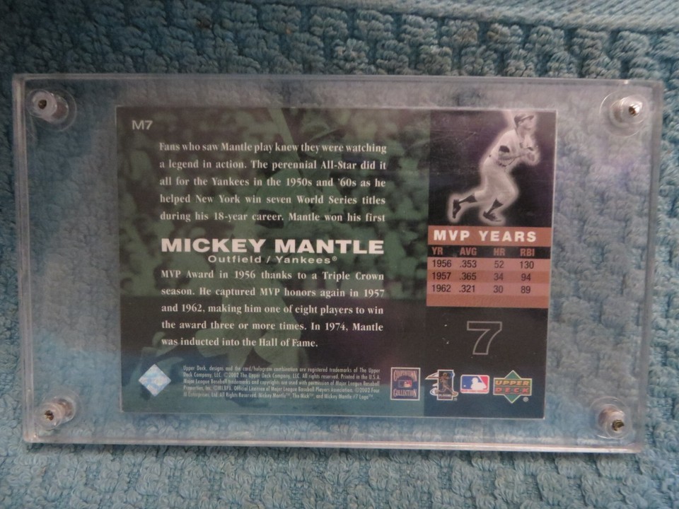 Upper Deck MICKEY MANTLE - Piece of History - The MVP Club M7 Hard ...