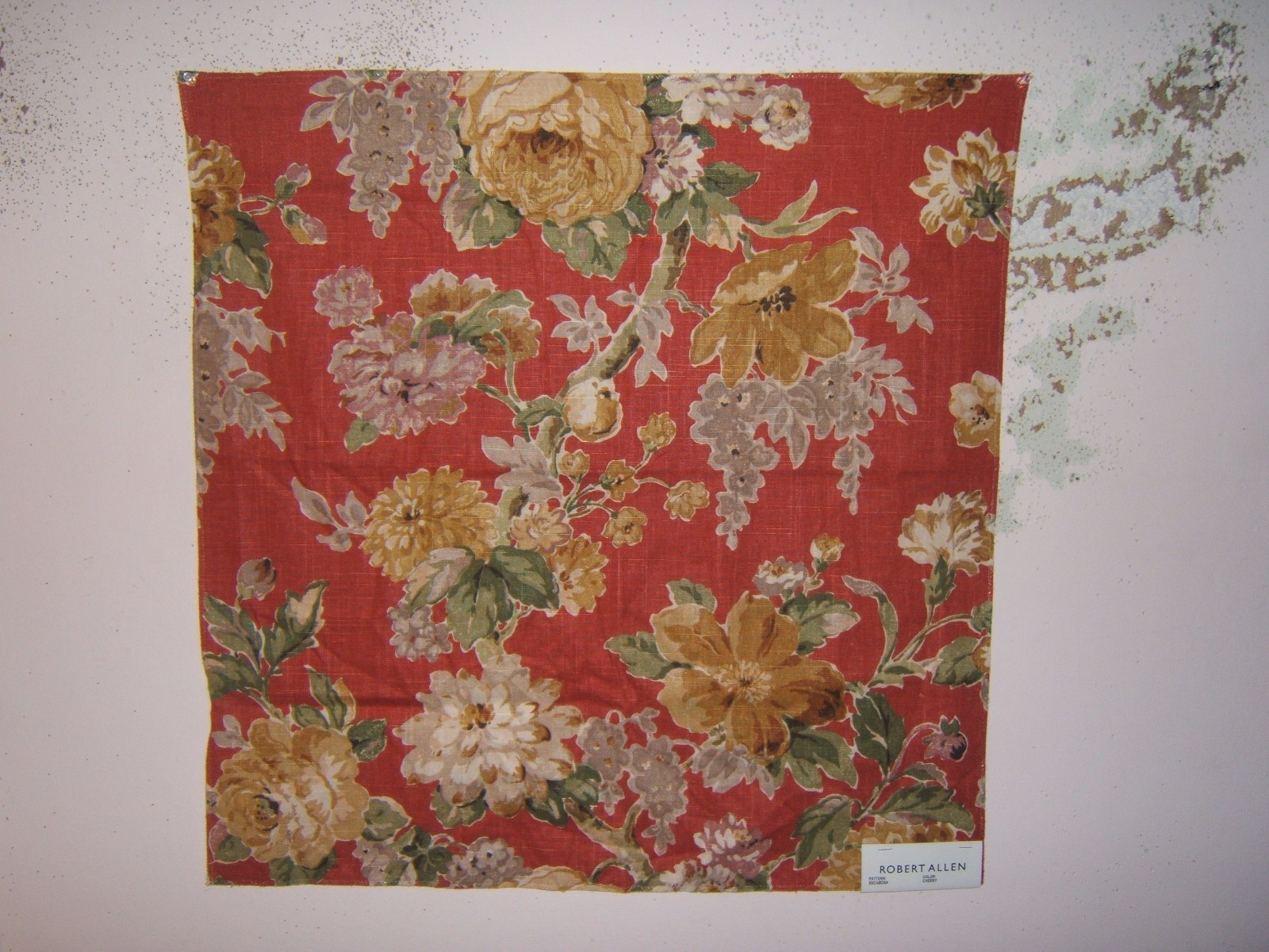 Robert Allen, Escabosa, Floral, 26.50" W X 26.50" L, Color Cherry | eBay
