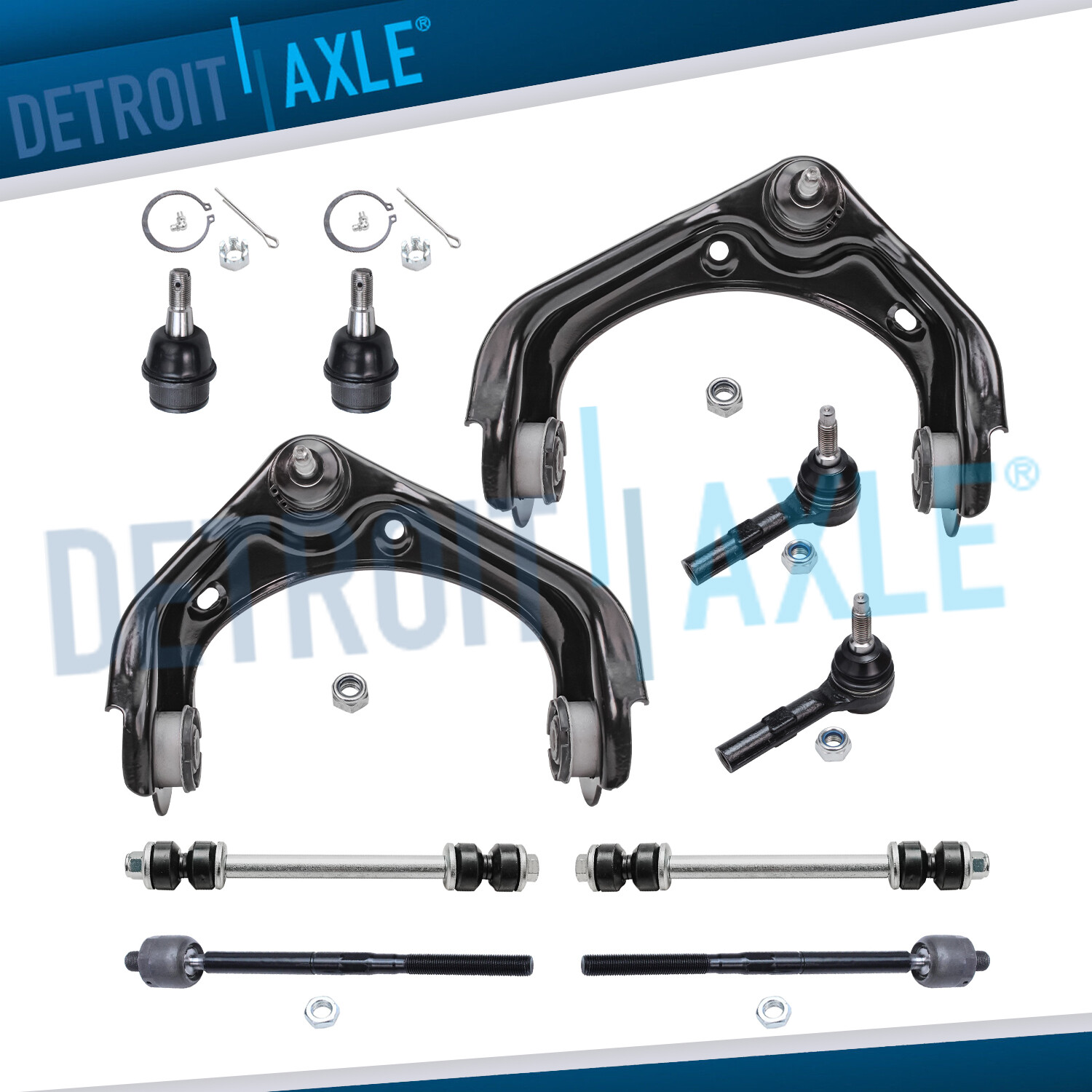 Front Upper Control Arms Tie Rods Ball Joints Kit for Ford Explorer ...