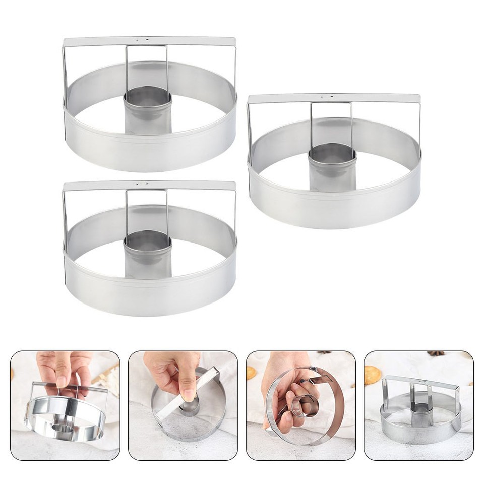 3 Pcs Stainless Steel Moulds Biscuit Mold Cookie Molds for Baking ...