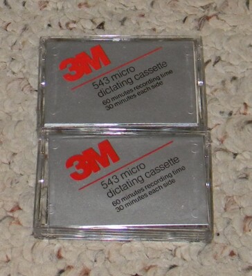 3M 543 - Microcassette Tape: 2 Pack - 60 Minute Microcassettes | eBay