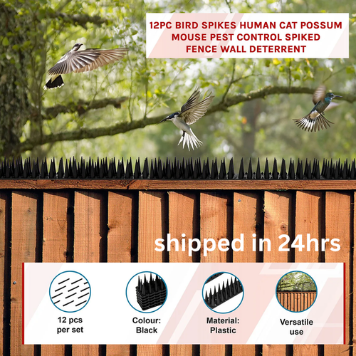 Bird & Pest Control Spikes (12pc): Keeps Cats, Mice, and Possums Off ...