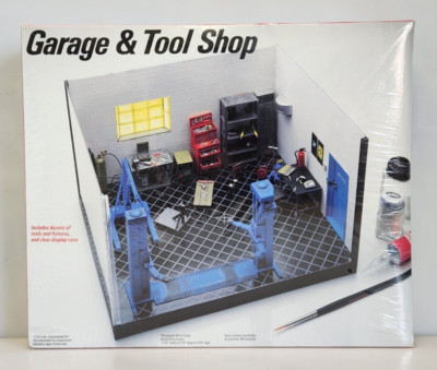 1987 Testors Fujimi Garage & Tool Shop 1/24 Plastic Model Kit 430, New ...