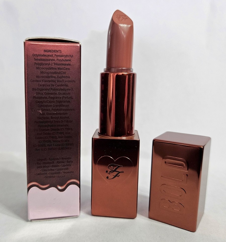 Too Faced GANACHE Cocoa Bold Em Power Cream Lipstick Full Size .11 oz ...