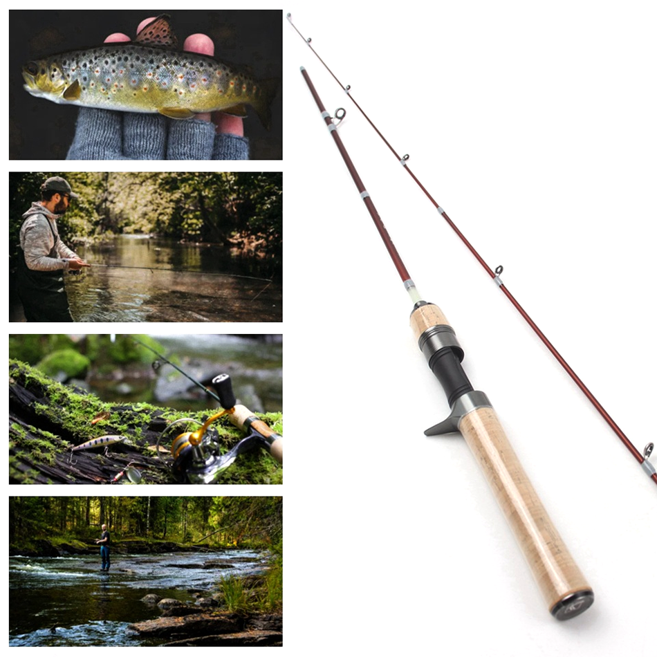 TEUCER Travel Fishing Rod 4'6'' 2-5lb Ultralight Casting Spinning Rod ...