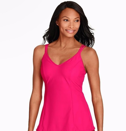 NEW MIRACLESUIT SWIMSUIT Sz 8 38 TANKINI 2 PIECE Malibu Solid Pink | eBay