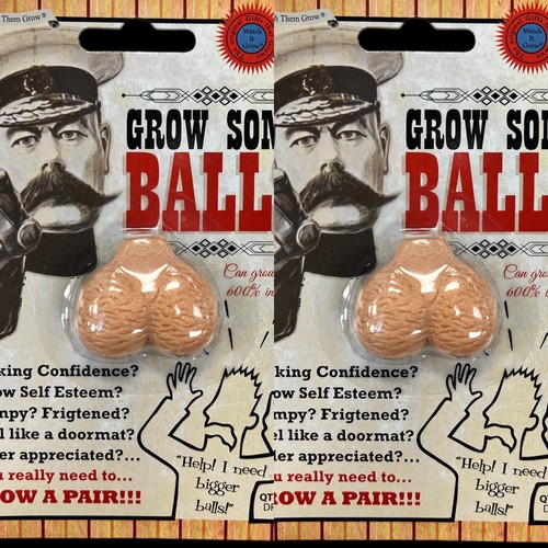 GROW SOME BALLS - 2 PACK! Gag Novelty Funny Growing Testicles | eBay
