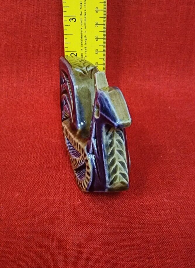 RARE Gofer Israel Ceramic Pottery Blue Abstract Bird ~2.5”x4.25” | eBay