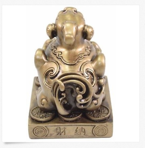 Feng Shui Brass Color 4" Pi Yao Pi Xiu Statue Figurine Paperweight Gift ...
