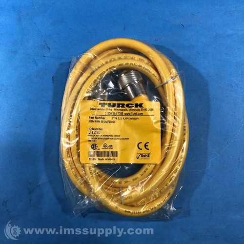 Turck RSM RKM 56-2M/S3059 Straight Male Connector Cord FNFP | eBay