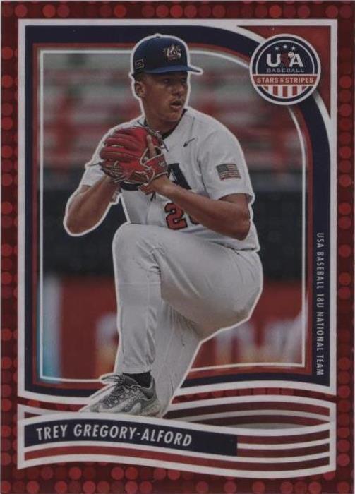 2024 Panini Stars and Stripes - Trey Gregory-Alford #92 Red /199 (RC ...
