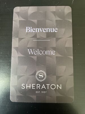 ROOM KEY CARD Hotel Card SHERATON Hotel Black With Silver Writing ...