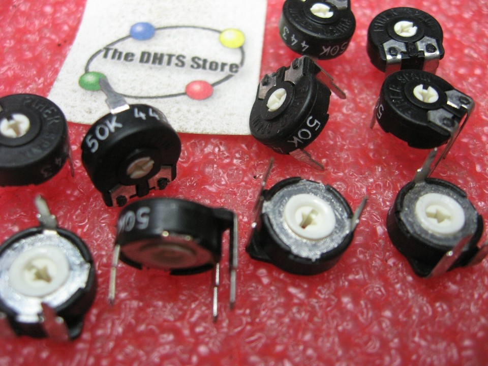 Piher 50K 50000 Ohm Single-Turn Trimmer Potentiometer PT10 PCB Mount ...