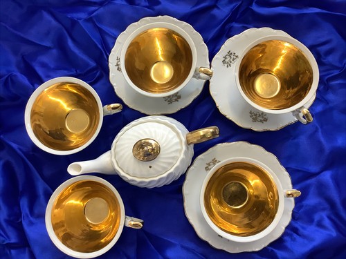 Mix Mini Milton Tea Pot And Mini Porzellan Manuf Bay Tea Cups & Saucers ...