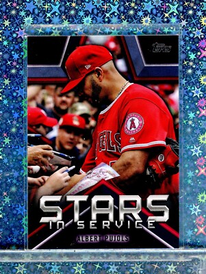 ⚾️ 2021 Topps Stars in Service #SIS-10 Albert Pujols ANAHEIM ANGELS 🚨 ...