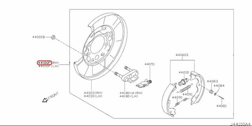 Nissan OEM Brake Assy-Parking,Rear RH 44000-CA01B Genuine | eBay