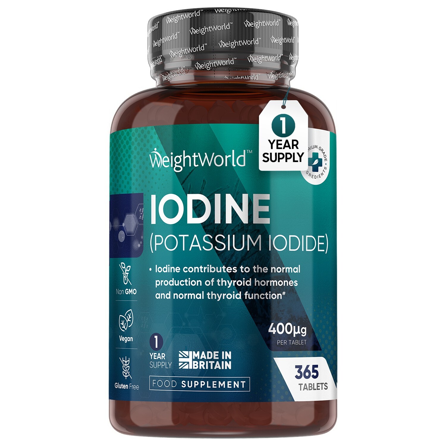 Weightworld+Iodine+400mcg+Dietary+Supplement+-+365+Tablets for sale ...