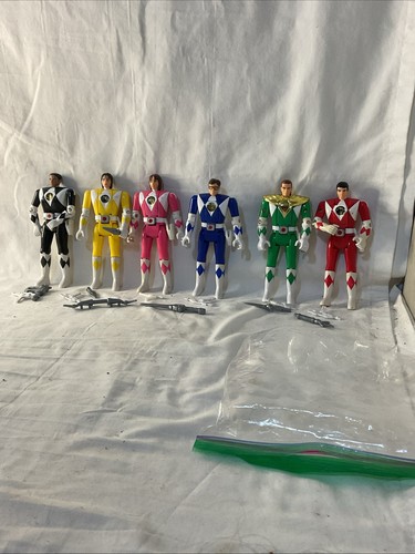 Power Rangers Flip Head MMPR Figures & Weapons Set Lot Of 6 | eBay