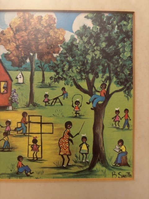 Beatrice B. Smith Signed Framed 1984 Two Prints( 5X7) Southern Folk Art ...
