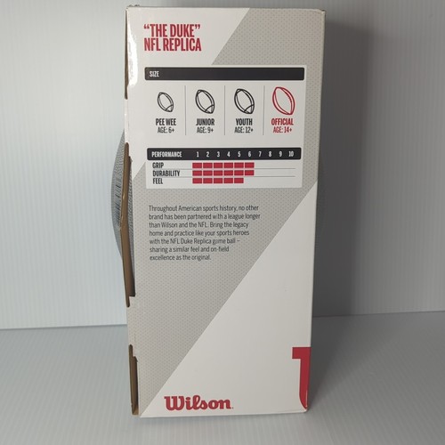 Wilson NFL 100 "The Duke" Replica Metallic Football Official Size New ...