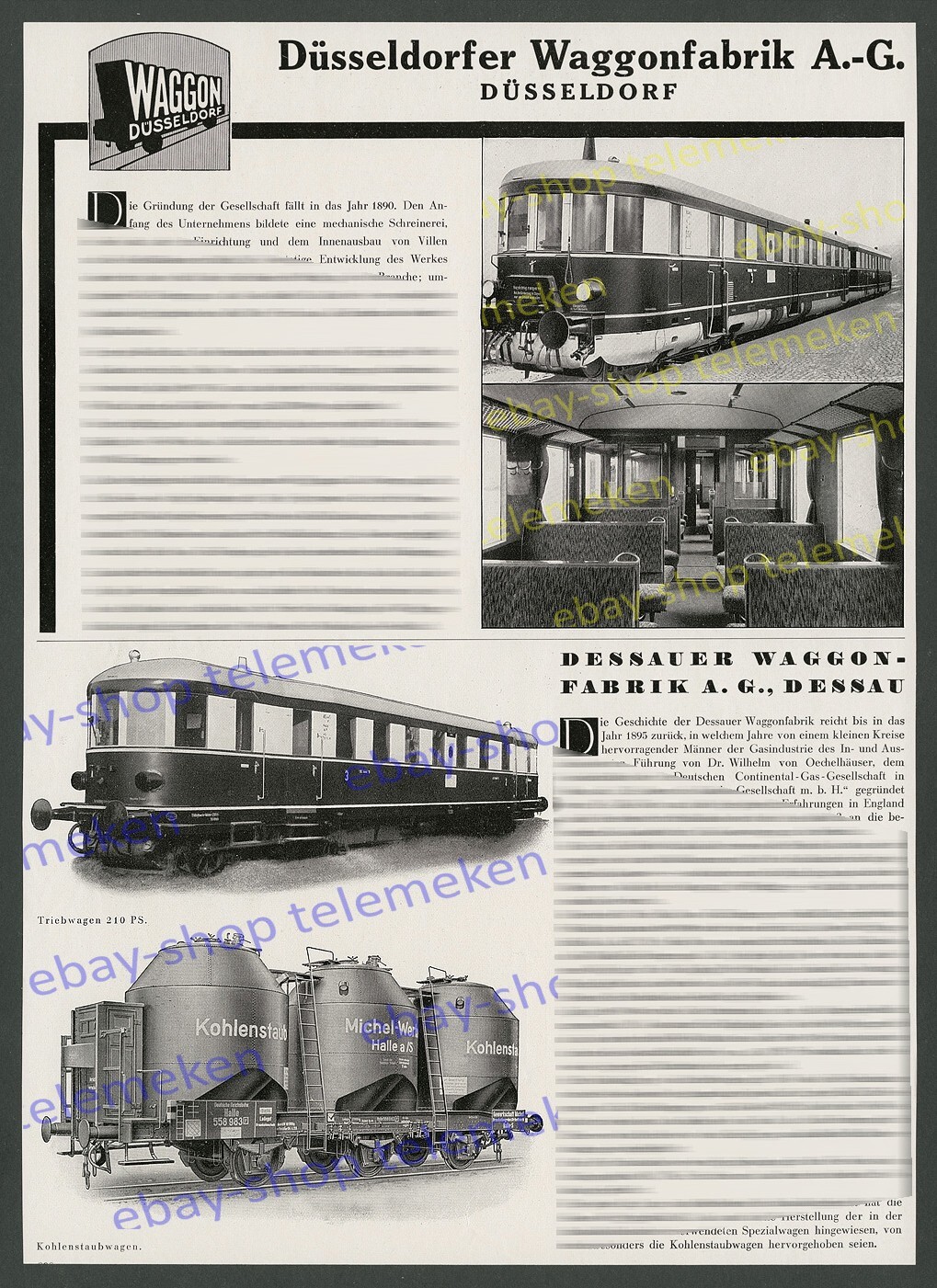 Dt. Reichsbahn Linke-Hofmann-Werke Breslau Wrocław Dessauer ...